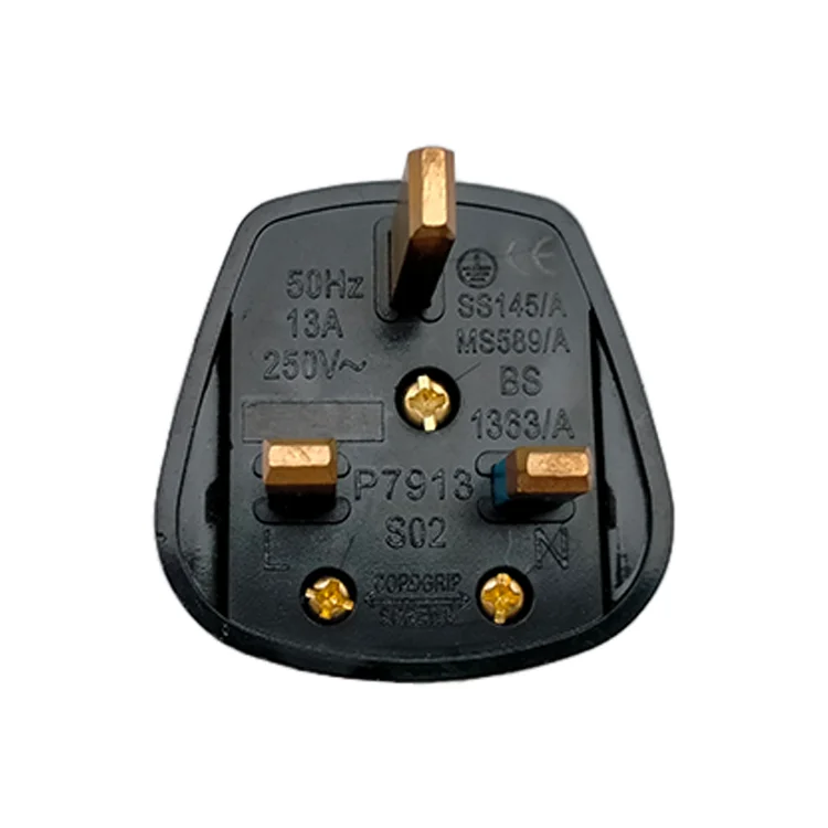 UK Plug 3 Pins Rewireable Power Plug Type G with 13A Fuse