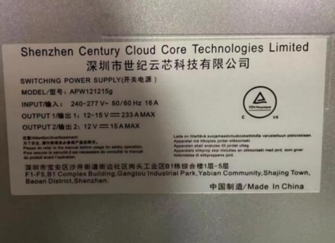 新款s19开关电源apw121215 Psu 3600w Apw12 Dc12 ~ 15v Asic配件现货 - Buy 12v开关电源 ...