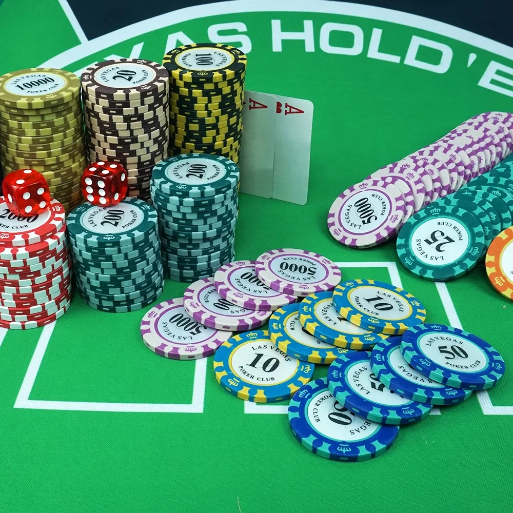 2 Tone Clay Poker Chips - Eco-Friendly Las Vegas Crowns