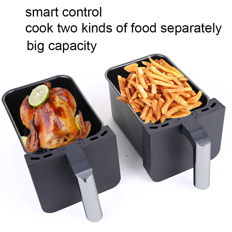 Dual Air Fryer - 6 in 1 Cooking Functionality & Large Capacity