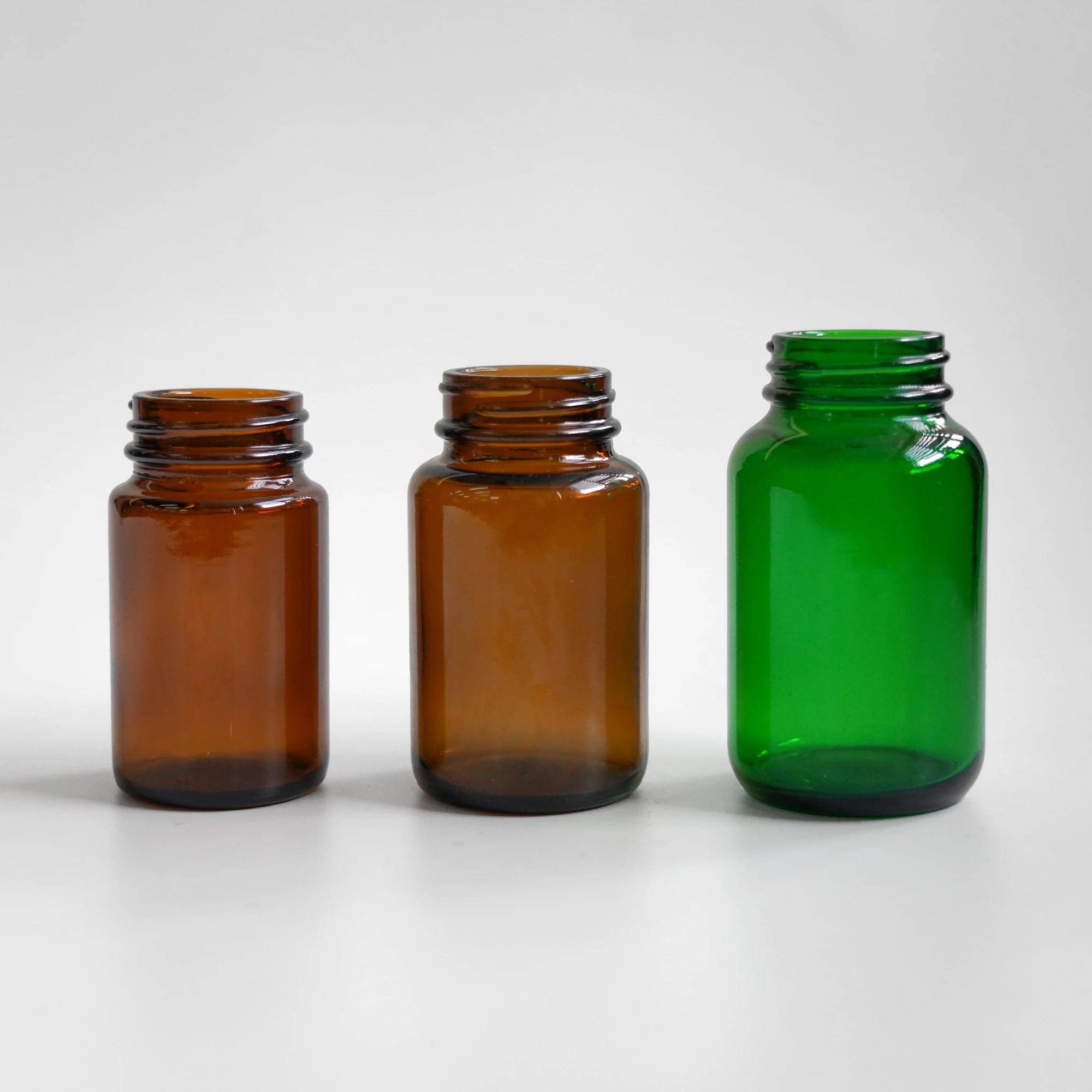 Amber Medical Packaging Glass Bottle Medicine Pill Bottle 60ml Frosted ...