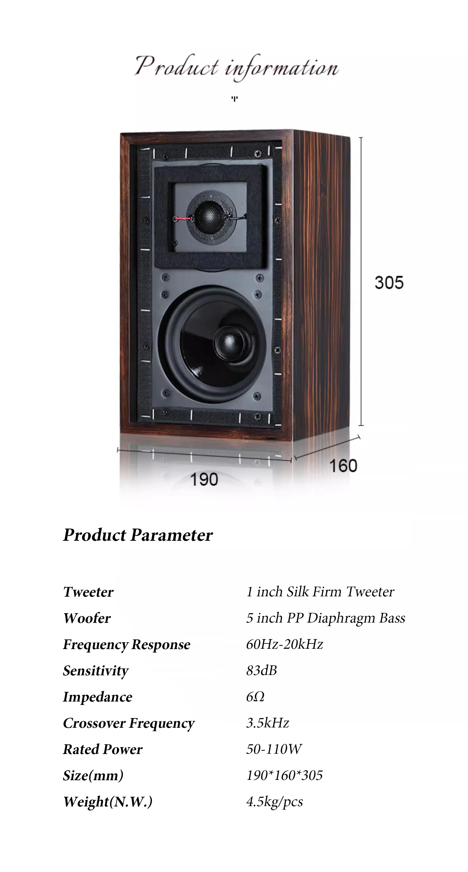 LS3/5A HIFI Speaker - Premium Bookshelf Sound Experience