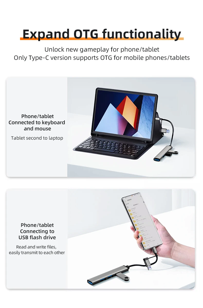 4 In 2 Smart 3.0 Usb Hub Computer Mobile Phone Universal Ultra-high ...