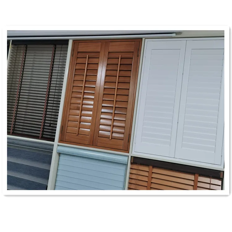 European Standard Luxury Jalousie Wooden Shutters Interior Security ...