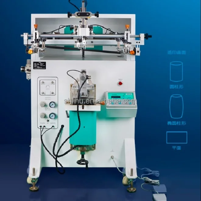 Small Cylinder Round Screen Printing Machine Semi-Automatic Serigraphy ...