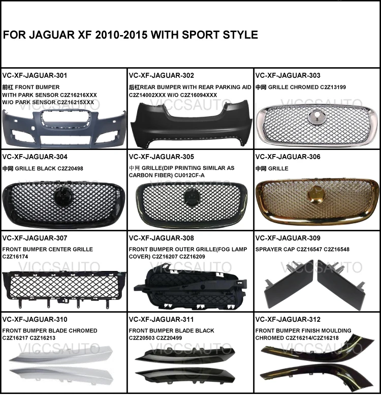 OEM C2Z22219 C2Z17566 C2Z22218 C2Z17565 for JAGUAR XF 2012-2015 W/O ...