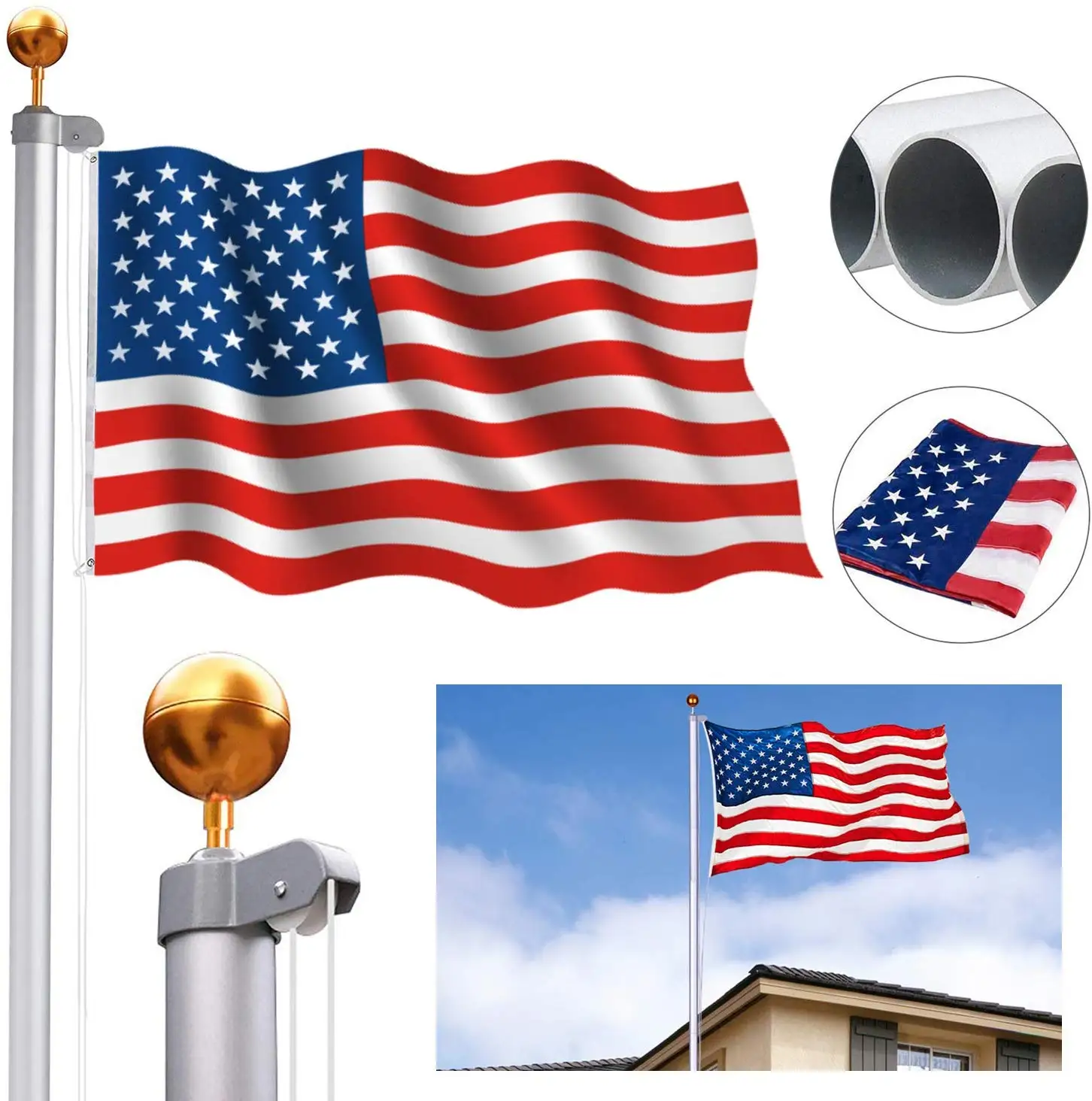 20ft Aluminum Flag Pole - Durable & Versatile Solutions