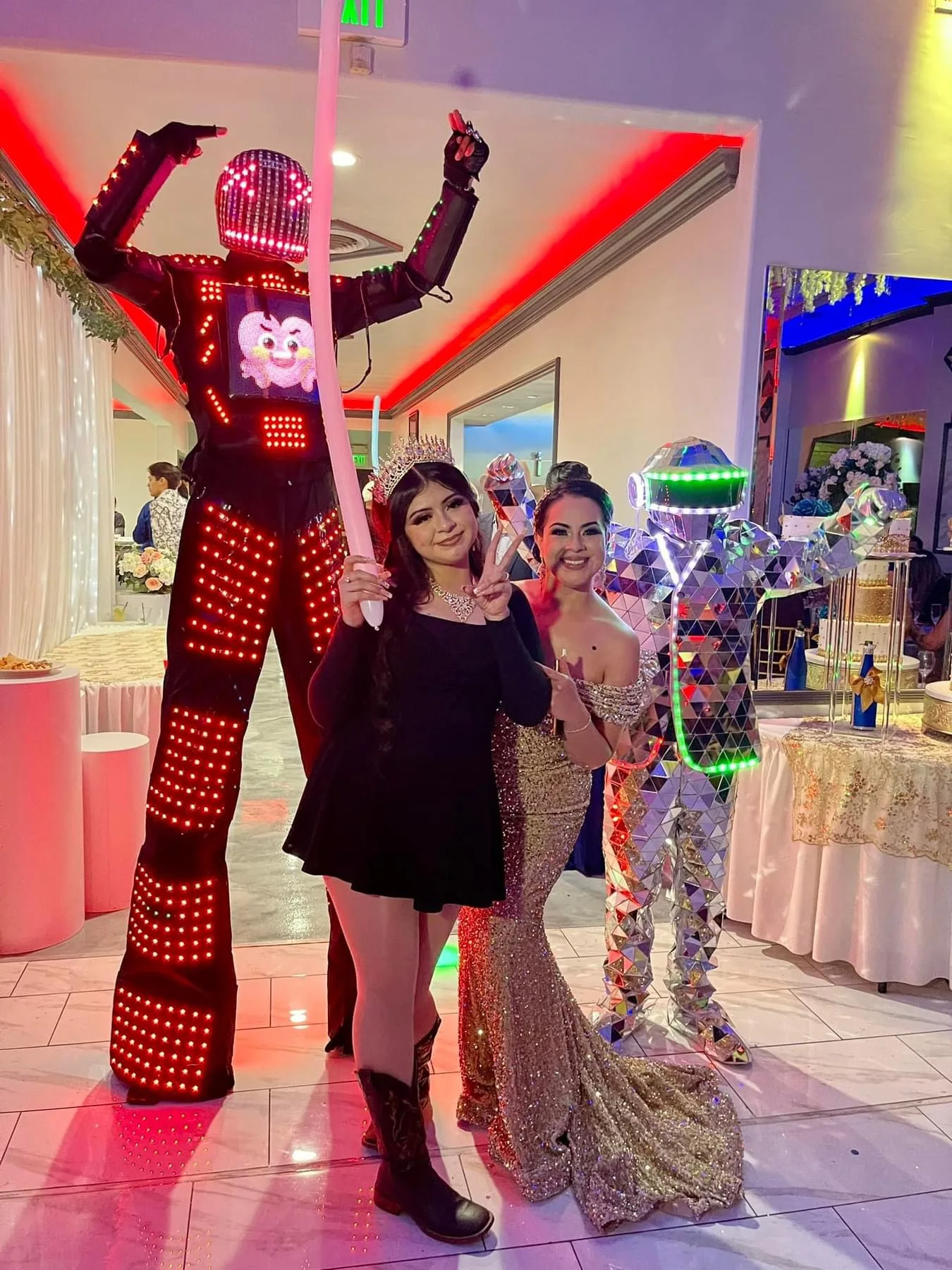 LED Light up Robot Costume Clothing Robot Stilts Walker Suit Jacket ...