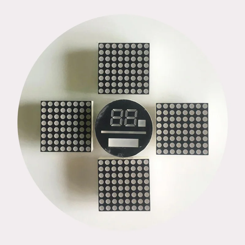 Custom Led Display Module 8x8 Green Dot Matrix 7-segment Led Clock ...