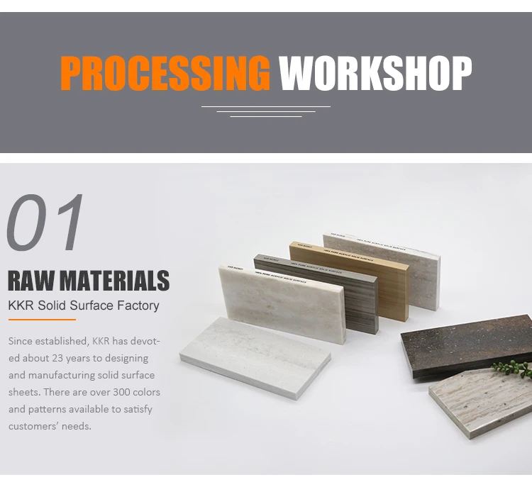 KKR Solid Surface Countertop Kitchen Worktop Solid Surface Kitchen Countertops Kitchen Island ...