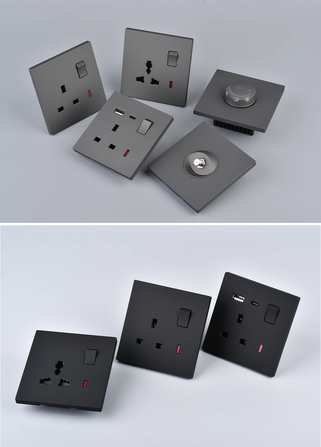 High Quality British Standard Power Switches 4 Gang 1 Way Wall Light ...