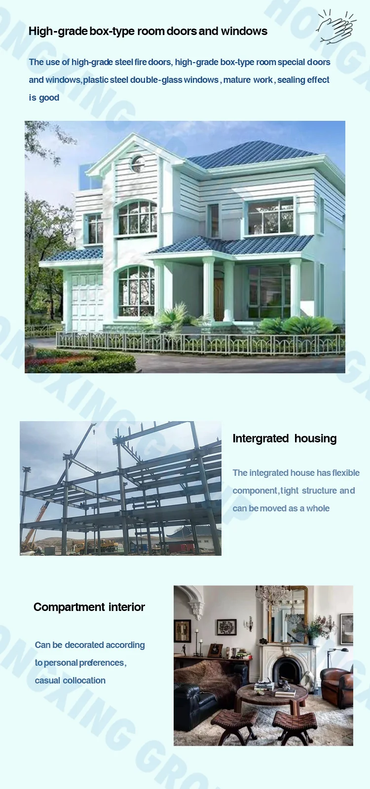Light Steel Structure Villa 1:1 Building Scale Model - Buy Durable ...