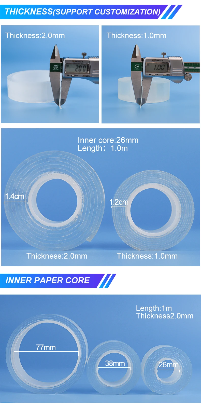 Transparent Clear Acrylic Tape Double Sided Training Tape Scratch ...
