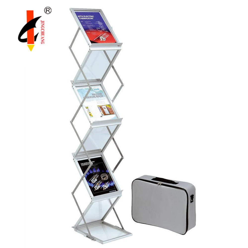 Foldable Literature Rack Magazine Rack Brochure Stand Catalog Portable ...
