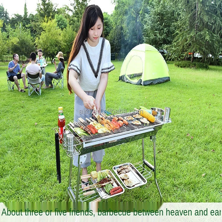 5-15 People Home Garden Large Barbecue Charcoal Barbecue Beef Host ...