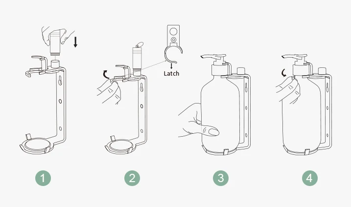 Magnetic 500ml Wall Mount Soap Dispenser - Refillable Metal Space ...