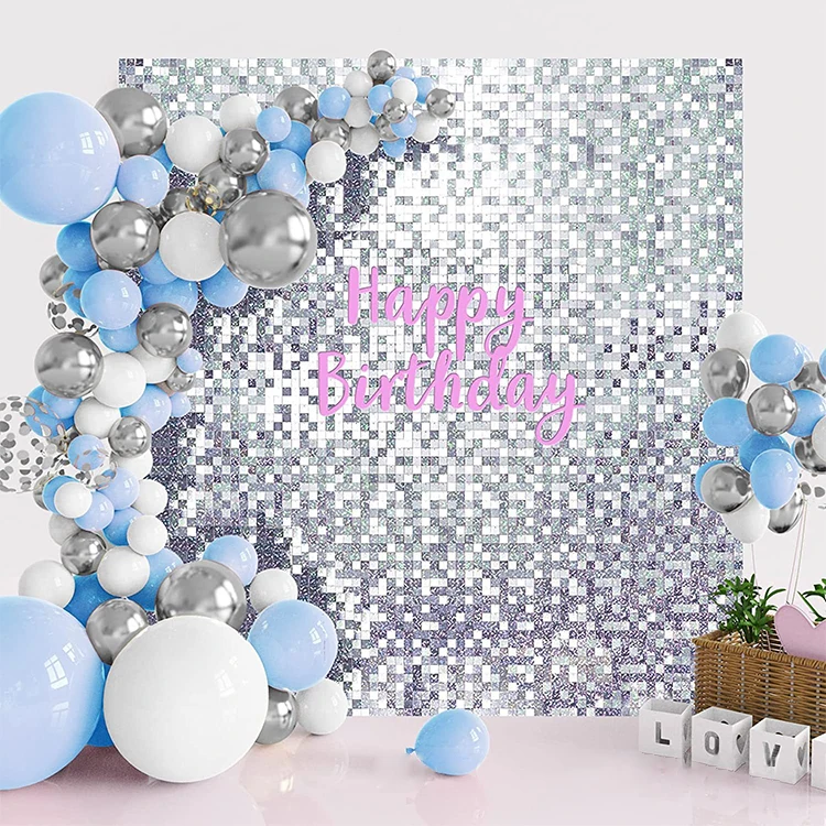 Black Shimmer Wall Backdrop Shimmer Sequin Wall Panels Green Shimmer ...