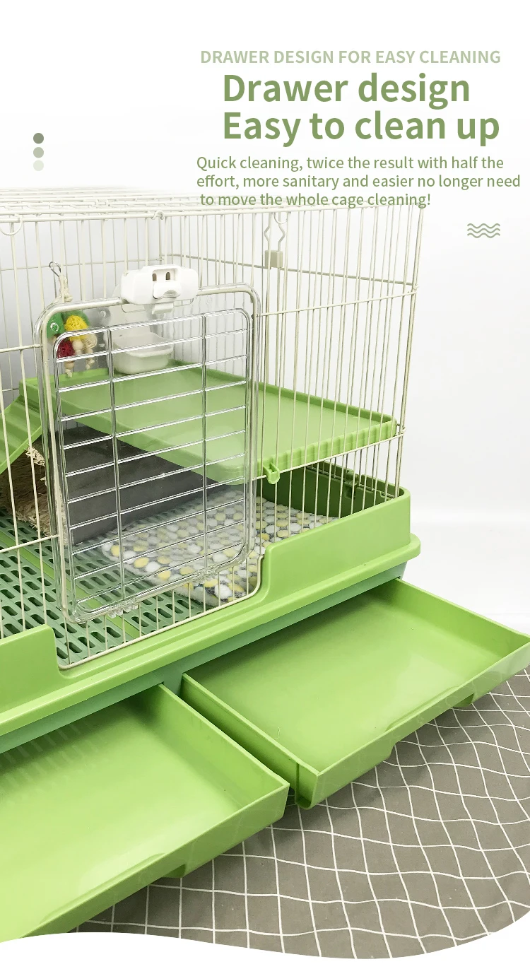 Luxury Large Rabbit Cage Anti-spray Urine Drawer Rabbit Guinea Pig ...