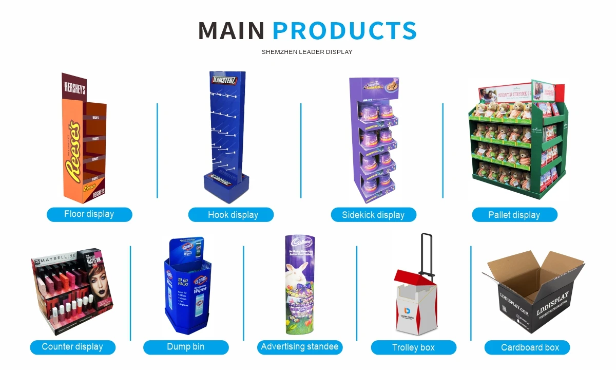 Eco-friendly Cardboard Display Shelves for Cosmetics