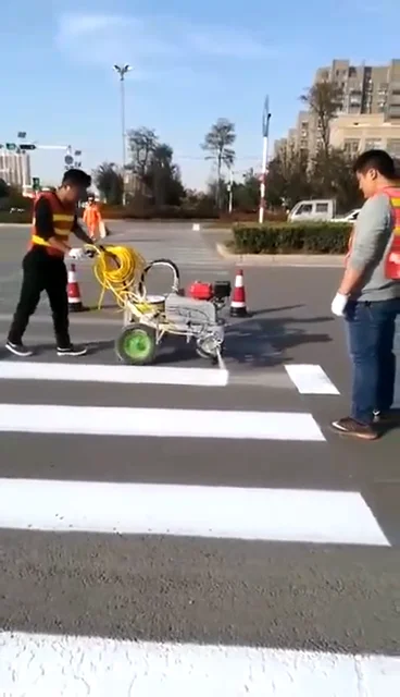 Hand Push Road Line Sprayer Pure Electric Road Marking Machine Cold ...