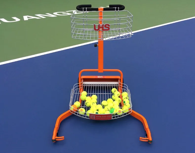 Tennis Ball Picker Automatic Ball Picker Hand Push Basket Tennis Court ...