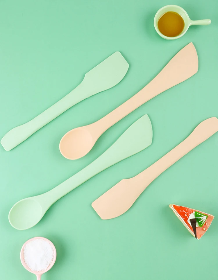 Double Headed Spoon And Spatula Cake Scraper Silicone Baking Sprinkle ...