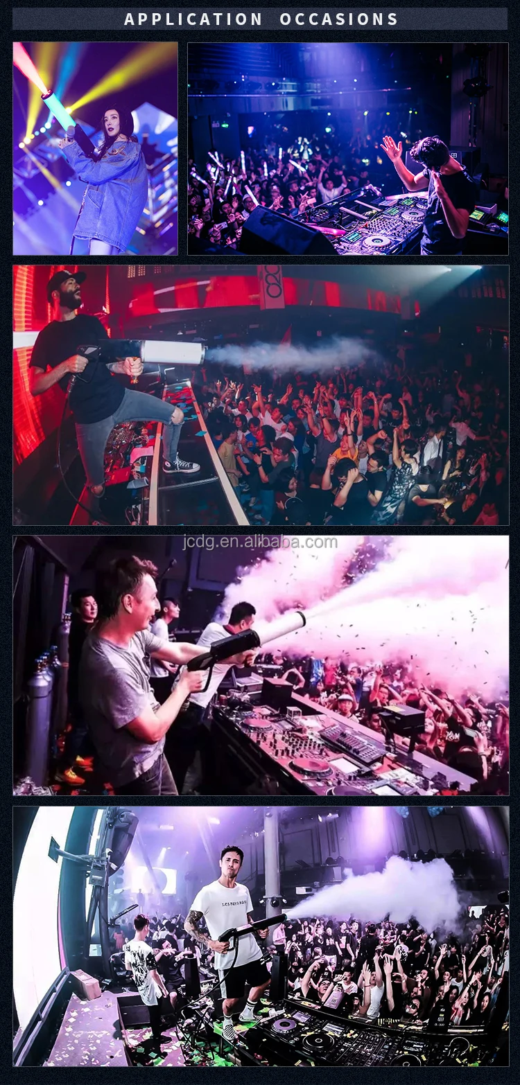 Handheld Led Co2 Gun Rgb Jet Machine Special Effects Dj Stage Fog Gas ...
