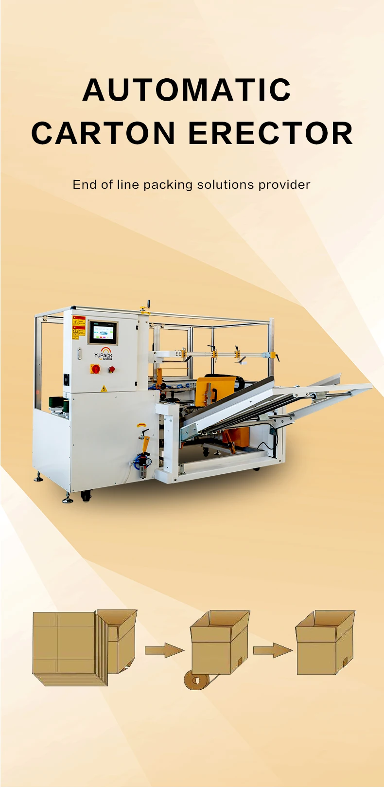 YUPACK Case Erector - Efficient Box Forming Machine