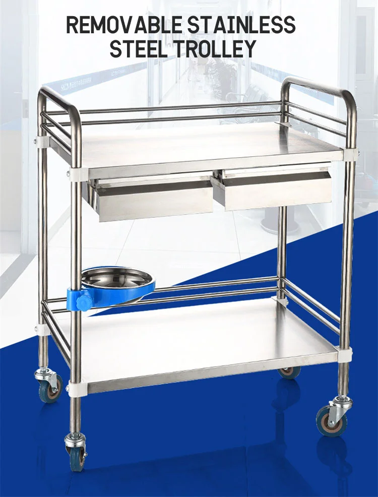 Winfair Medical Utility Stainless Steel Trolley Medical Device ...