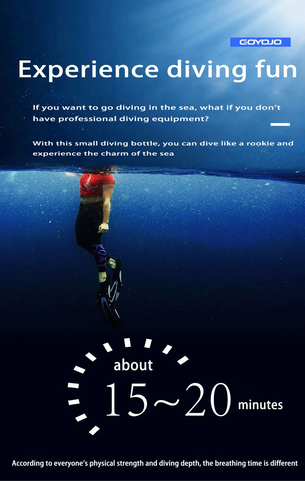 Scuba Diving Oxygen Tank 1l Cylinder Underwater Breather For With ...