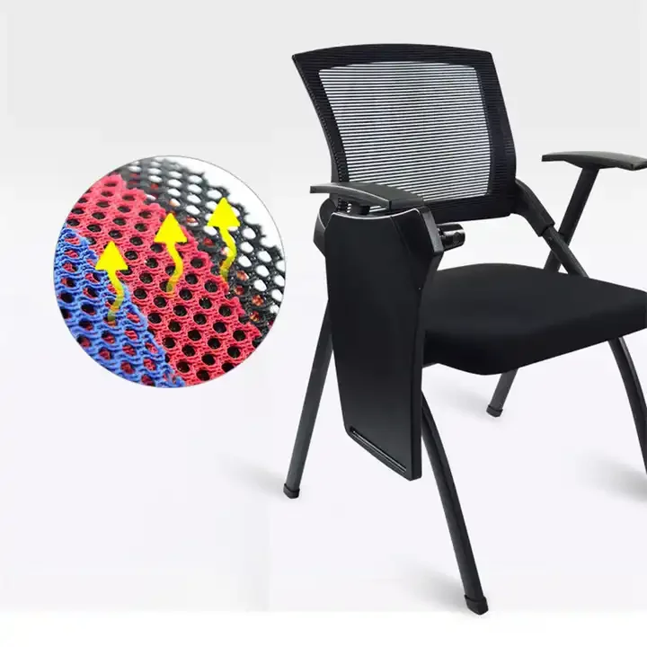 Ergonomic Fabric Conference Room Folding Chairs - Stackable & Foldable