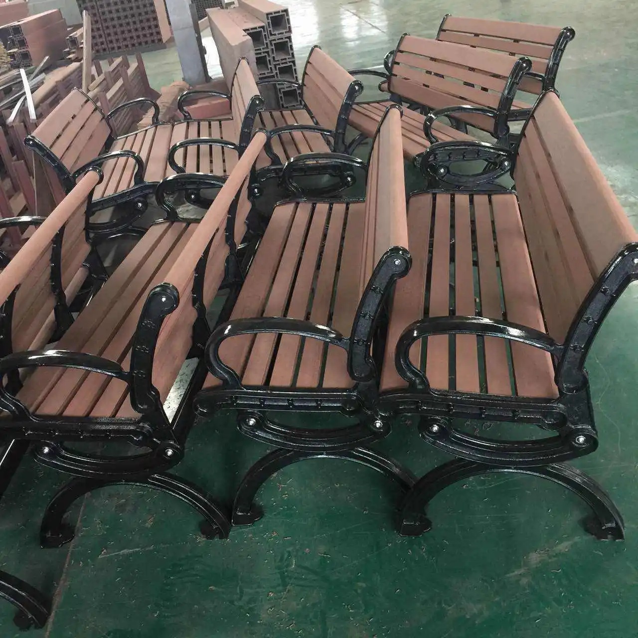 Wood Plastic Composite WPC Outdoor Products - Garden Slats Bench