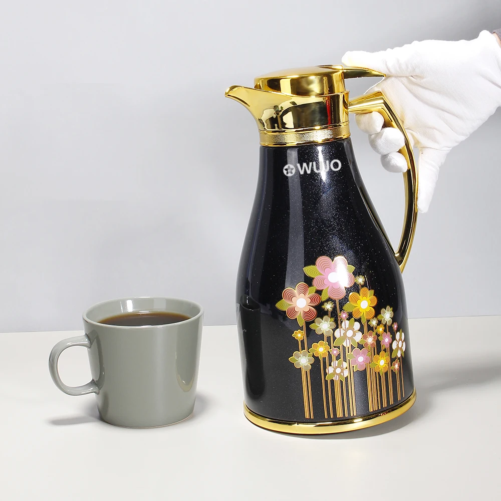 WUJO Black Gold Royal Vacuum Jebena Thermos Pot - Eco-Friendly 1000ml ...