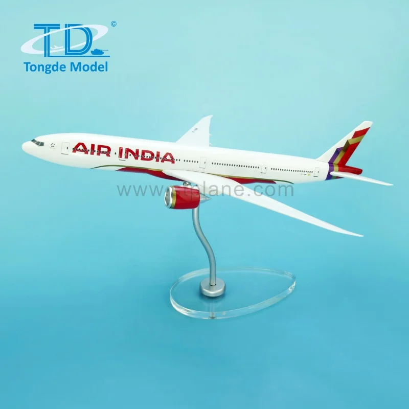 Air India Scale 1/200 Boeing B777-300 Aircraft Resin Model 37cm in Size ...