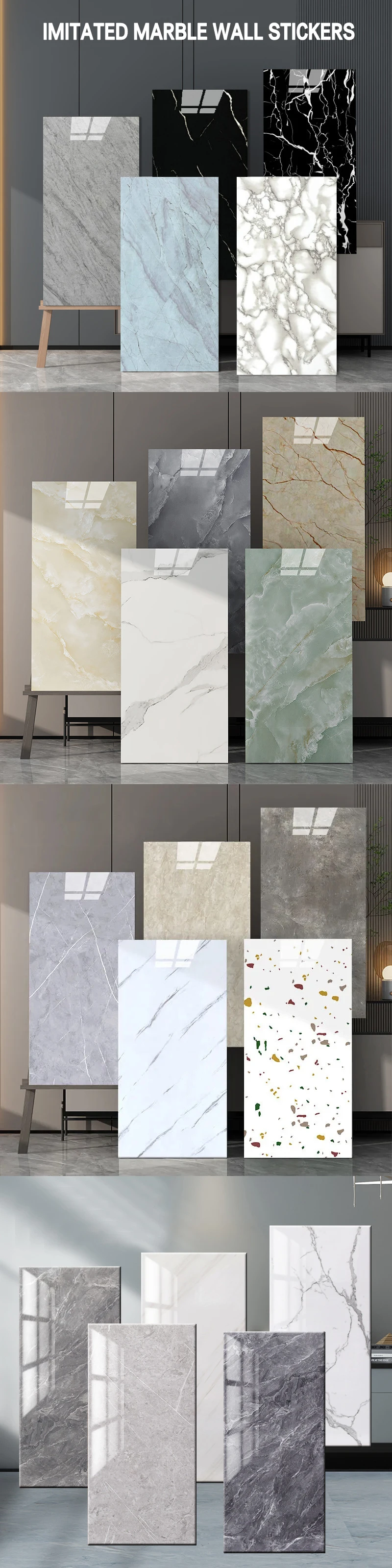 Marble-look Wall Panels - Durable, Stylish, and Waterproof