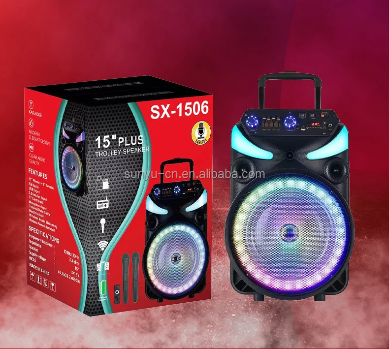 Sx-1505 Sx-1506 15inch 40w Outdoor Bt Tws Tf Fm Wireless Subwoofer ...