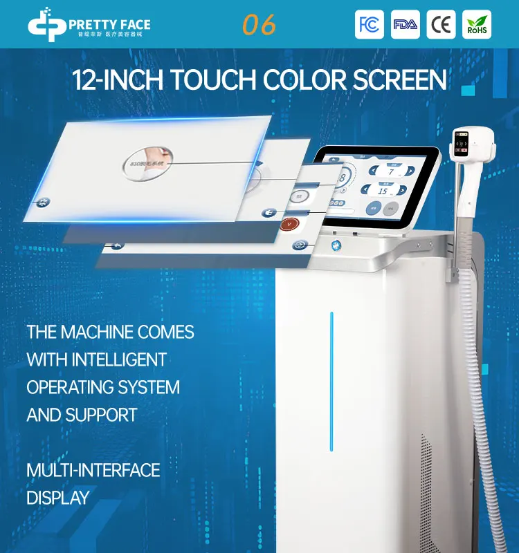 Germany Triple Wavelength Diode Laser Hair Removal Machine