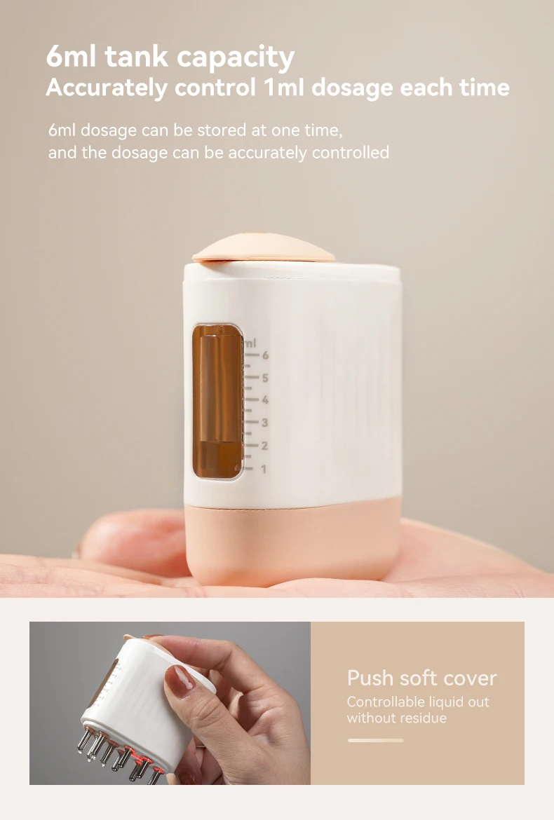 Ems Massager Root Comb Applicator Bottle For Hair Oil Hair Growth