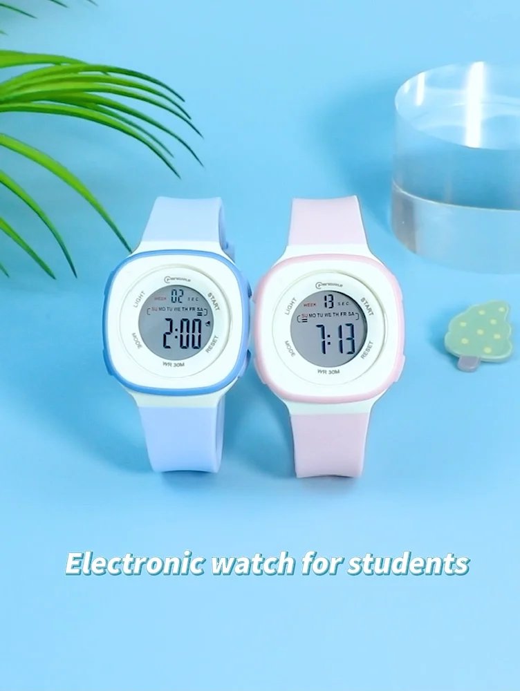 Fashion Wrist Digital Watches For Girls Square Watch Kids Gift ...