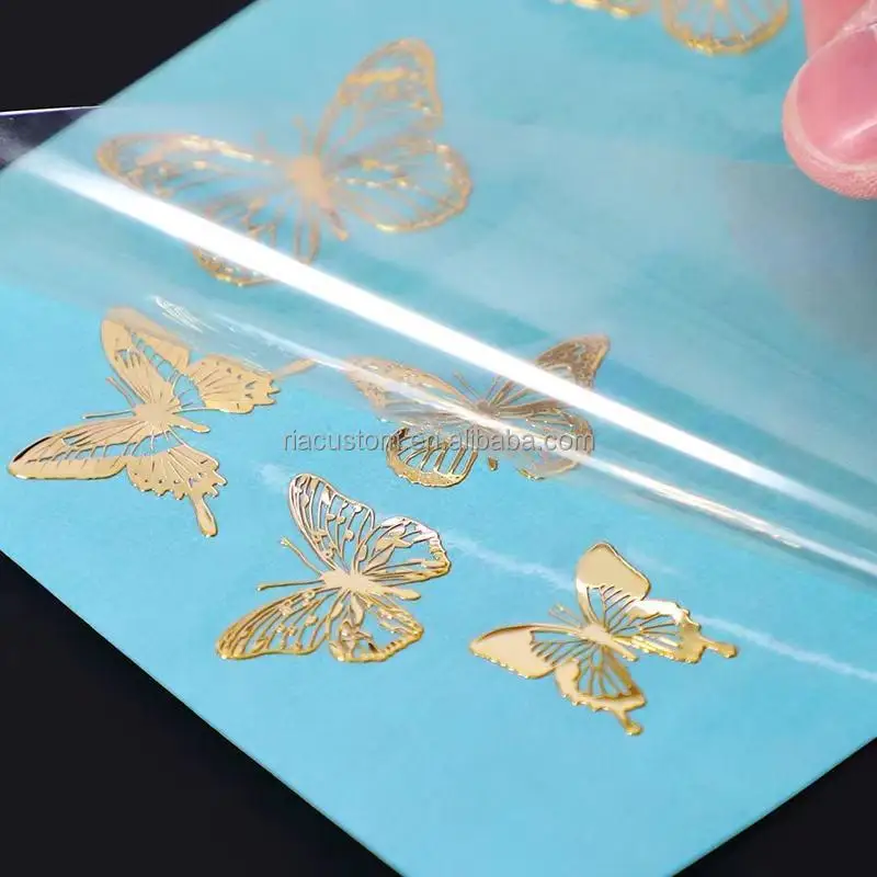 Customize Luxury Gold Adhesive Label Transfer Metal Sticker Waterproof ...