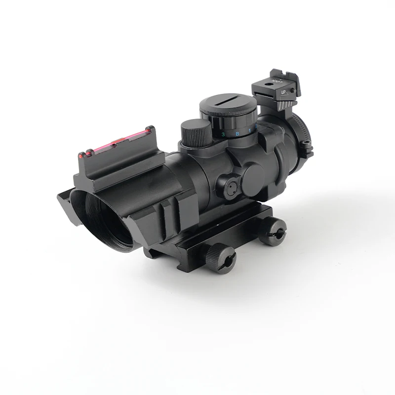 4x32 Acog Hunting Scope Red Dot Reflex Fiber Optic Sight Red & Green ...