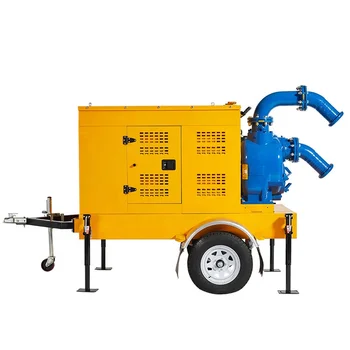 6 Inch Self Suction Drainage Pump Truck Soundproof Rain Cover Diesel ...