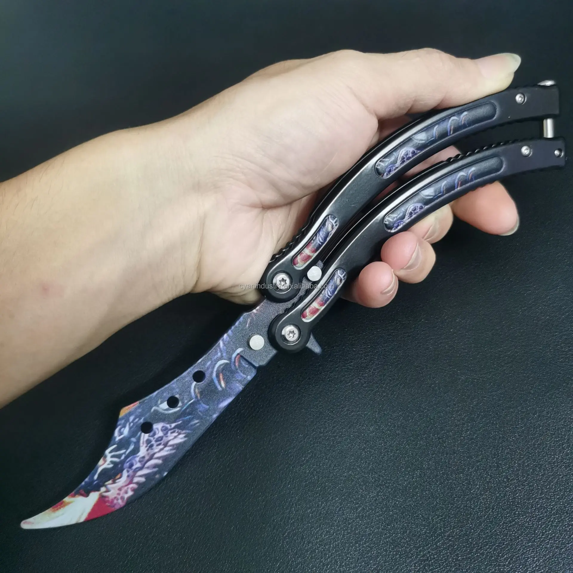 Balisong Butterfly Training Knife Trainer Practice 3d Pattern Outdoor ...