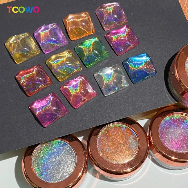 Wholesale Laser Powder Holographic rainbow Effect Pigment Dust Nail ...