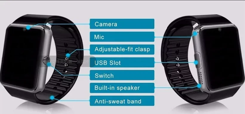 Va1 Full Touch Screen Android Smart Watch Phone With Camera Wearable ...