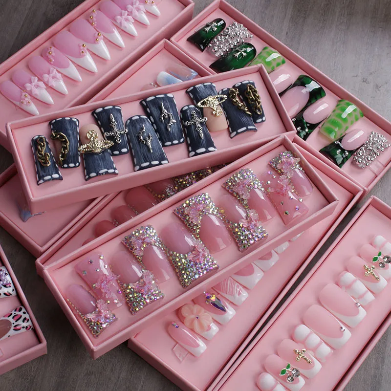 Salon Quality Handmade Luxury Nail Packing Box 3D Nail Art Design Full ...