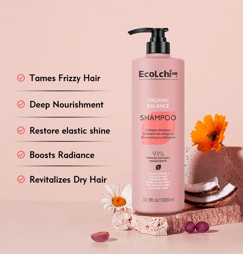 Ecolchi OEM ODM Hair Growth Shampoo 1000ML Organic Collagen Hair Natur ...