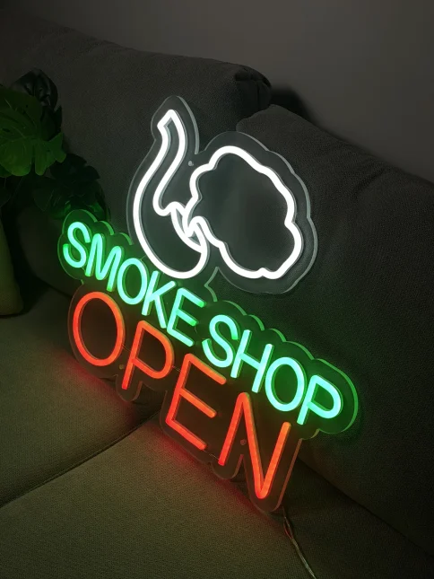 Matt Popular Window Hanging Smoke Shop Open Lighted Led Lights Custom ...