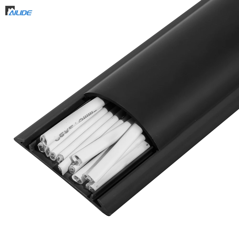Unbreakable High-capacity PVC Cable Trunking Decorative 70*20mm Arc ...