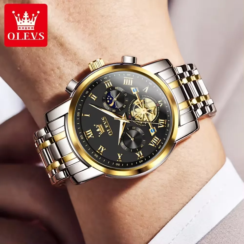 Olevs Original Watch For Men Top Brand Luxury Hollow Square Sport Watch ...